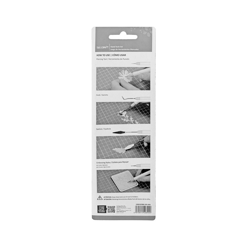 HERRAMIENTAS P/MANUALIDADES IBI CRAFT 5 PIEZAS