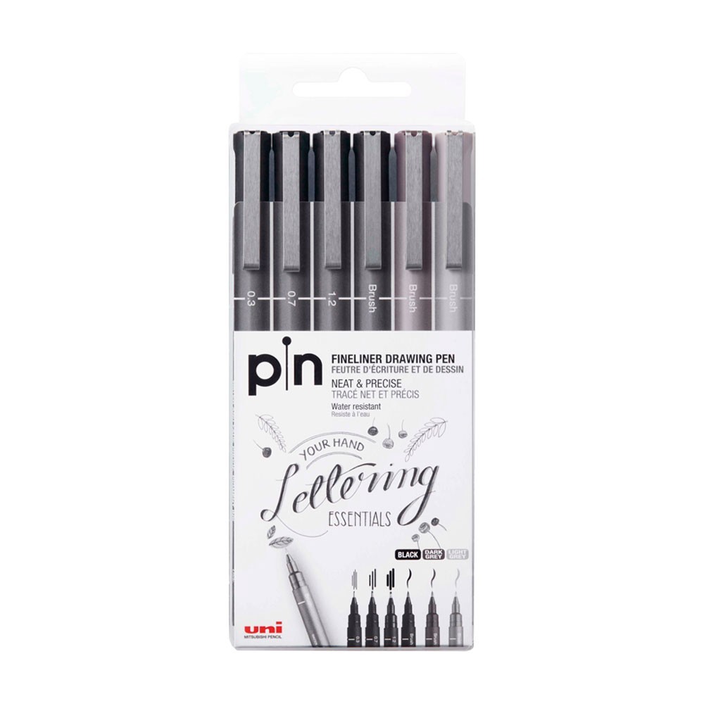 MARC.UNI PIN ESTUCHE X 6 LETTERING